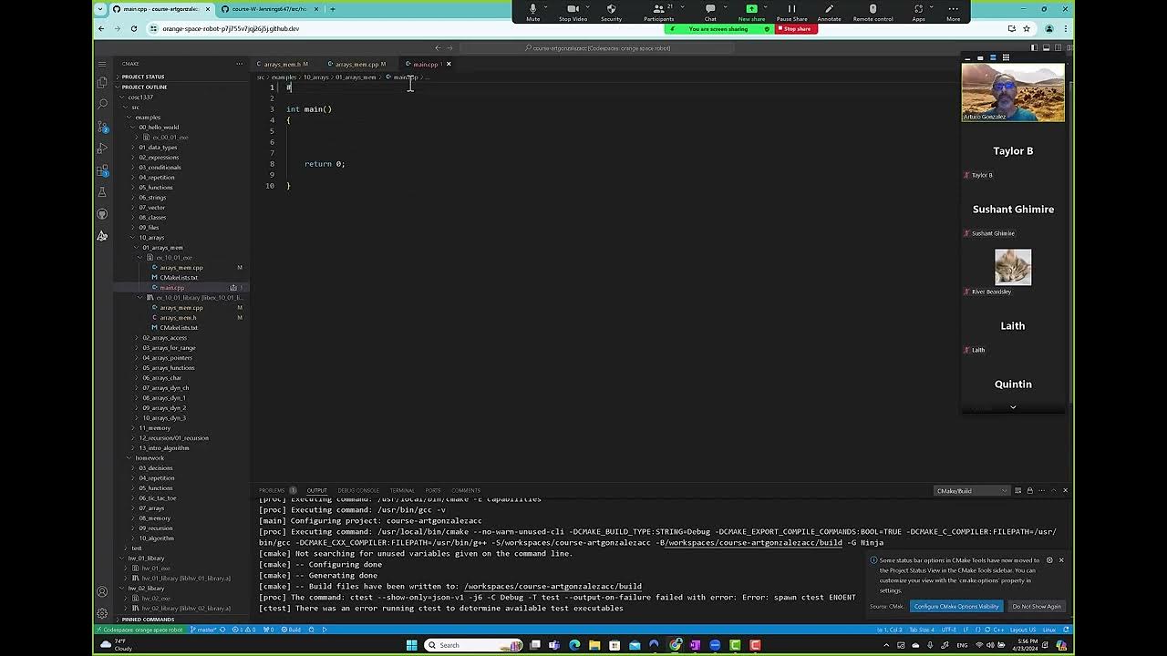 042324 COSC 1337 C++ Use Stack Arrays - YouTube
