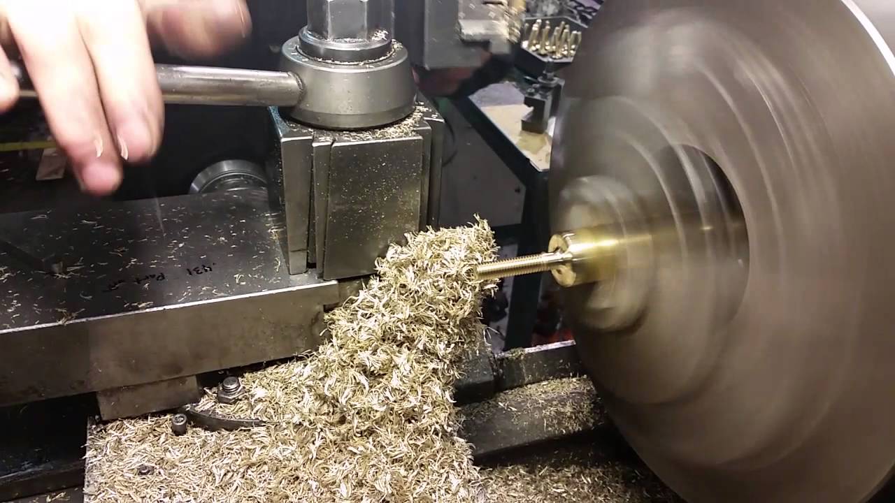 Making brass valves on a lathe - YouTube