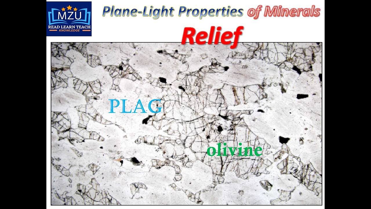 Relief of mineral and its types ll Plane light Properties of Minerals ...