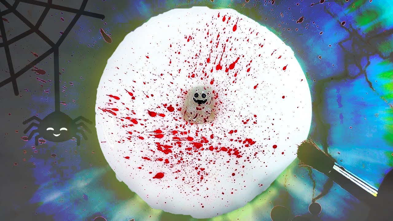 Blood Splatter Slime | Oddly Satisfying Slime ASMR - YouTube