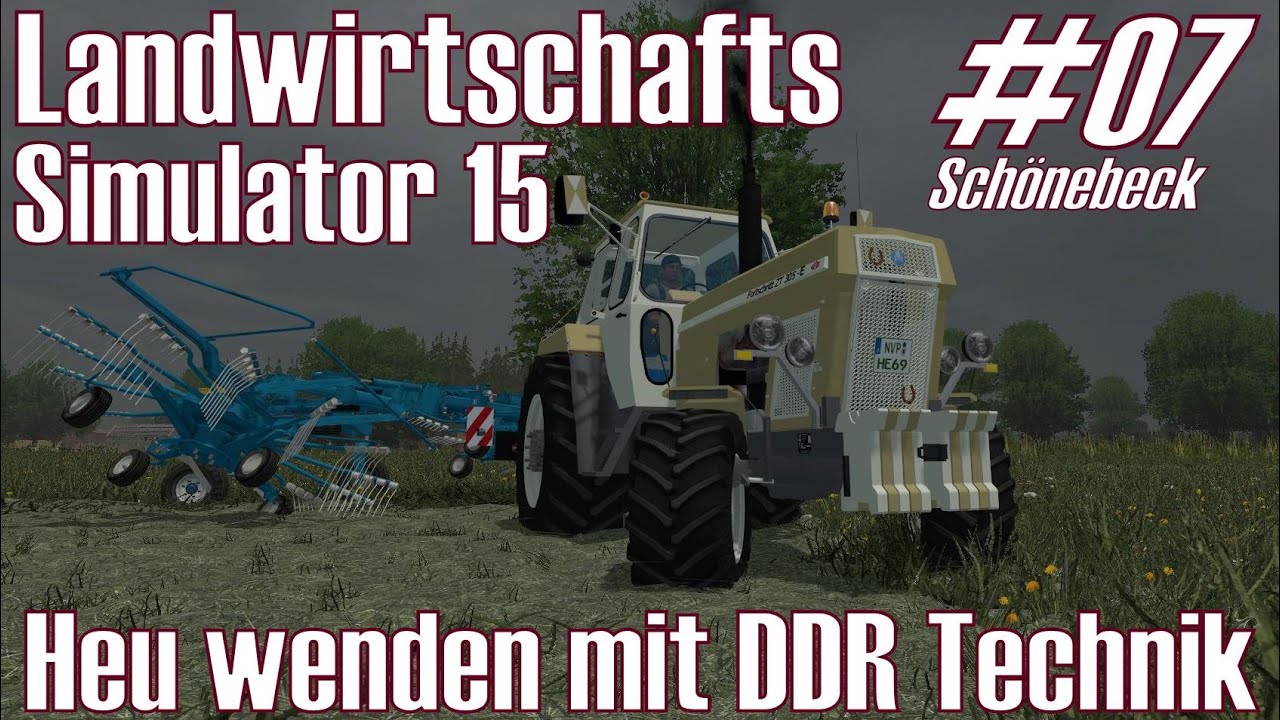 LS15 I Schönebeck #07 ★ Heu wenden mit DDR Technik ★ Landwirtschafts ...