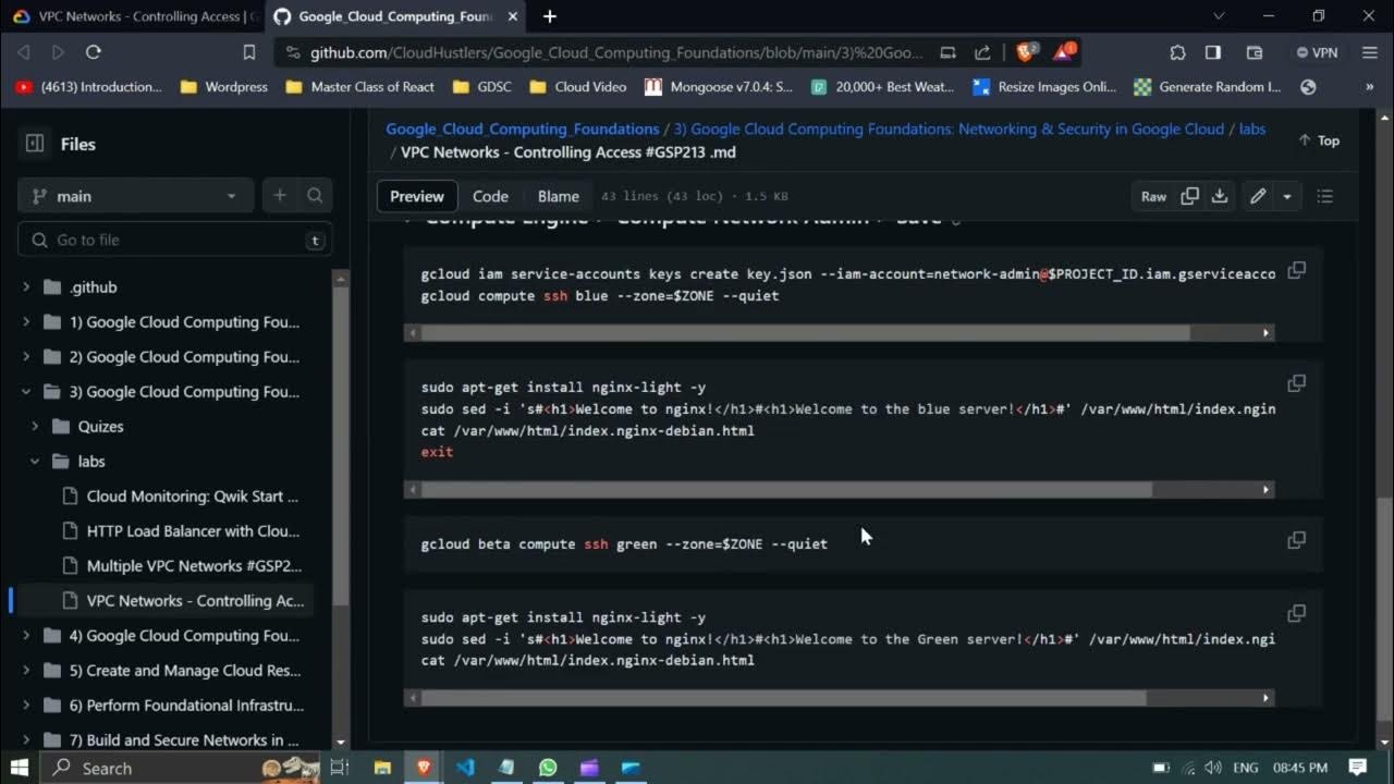 Module 3 : Lab 2 - VPC Networks - Controlling Access Google Cloud Study Jam 2023. - YouTube