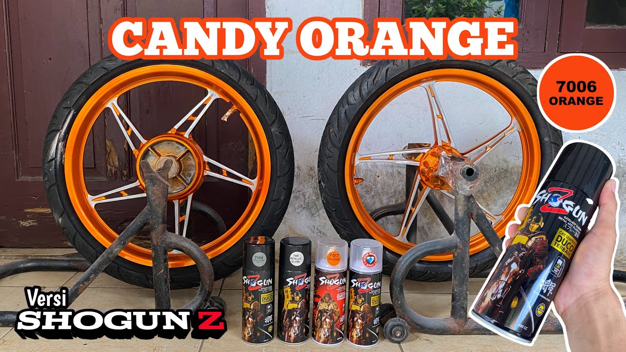 REPAINT VELG JUPITER MX WARNA CANDY ORANGE versi SHOGUN Z - YouTube