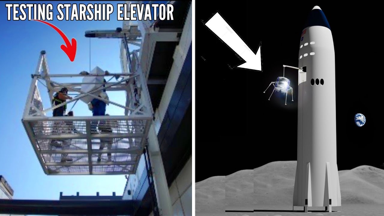 HUGE NEWS! SpaceX's Test Their Starship Human Landing Elevator For The ...