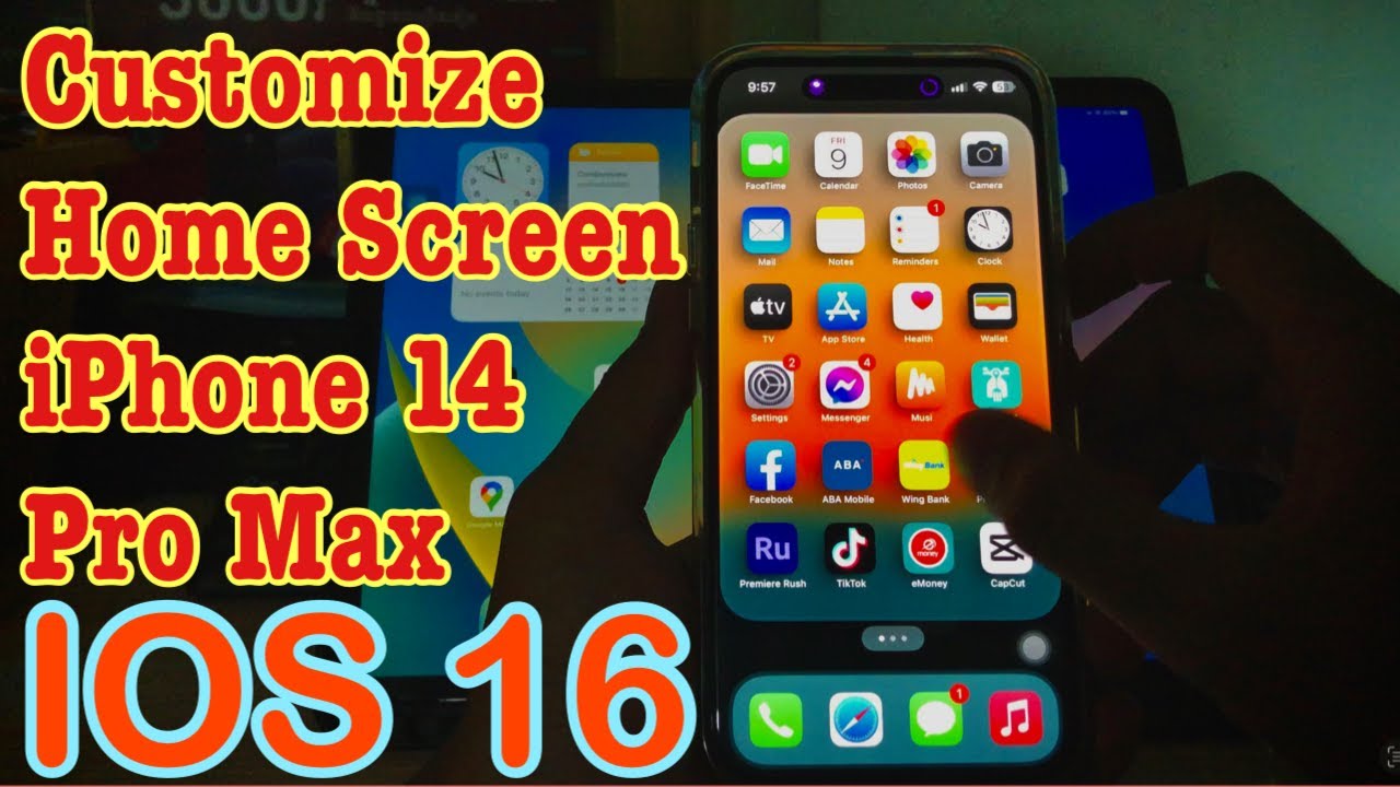 Customize Home Screen iPhone 14 Pro Max - YouTube