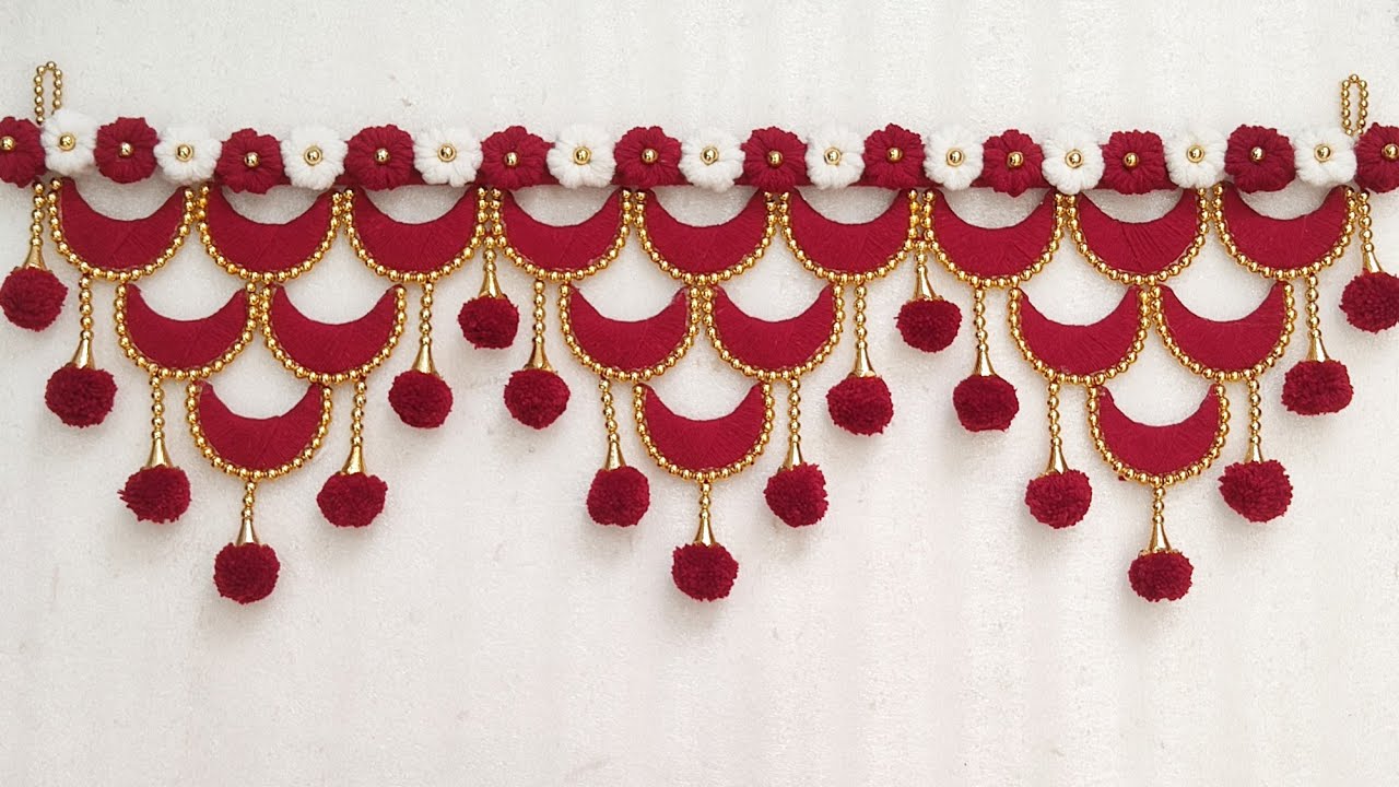 Beautiful Home Decor Idea Using Woolen - Easy Door Hanging - Door Toran ...