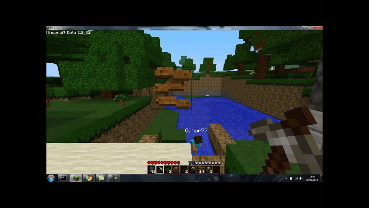 Minecraft floating ladder glitch - YouTube