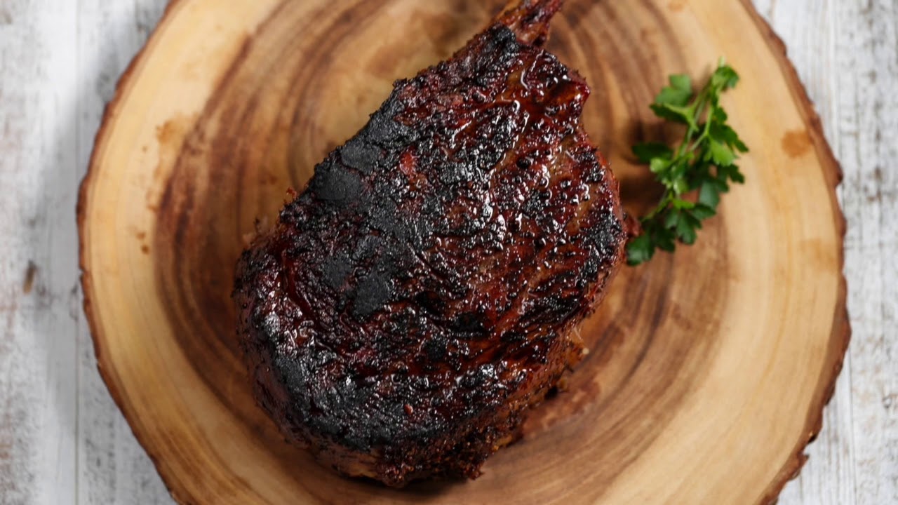 Reverse Seared Omaha Steaks 48oz King Cut Ribeye - YouTube