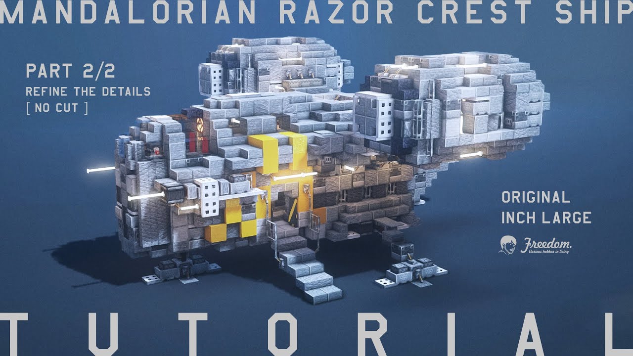Minecraft | A Real Architect Builds the Mandalorian's Razor Crest Ship ...
