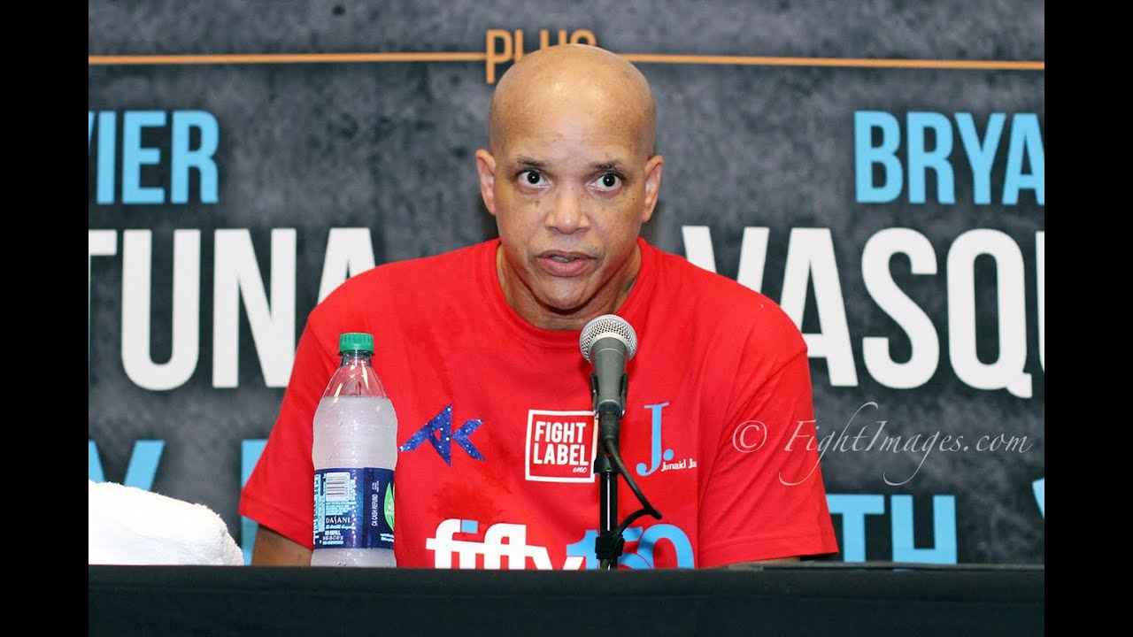 Trainer VIRGIL HUNTER after the Amir Khan VS. Chris Algieri fight ...