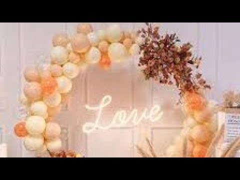 Round balloon garland ring/hoop birthday celebration || - YouTube