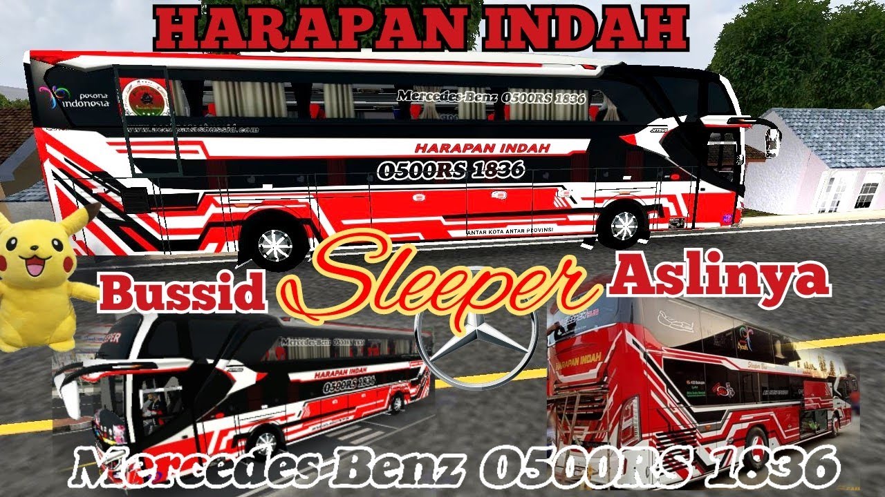 LIVERY BUS HARAPAN INDAH TERBARU SLEEPER AVANTE H9 2022||BUSSID UPDATE ...