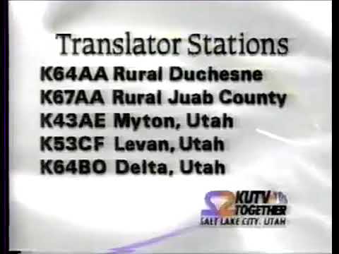 KUTV (NBC, Now CBS) Station ID 1994 "Together" - YouTube