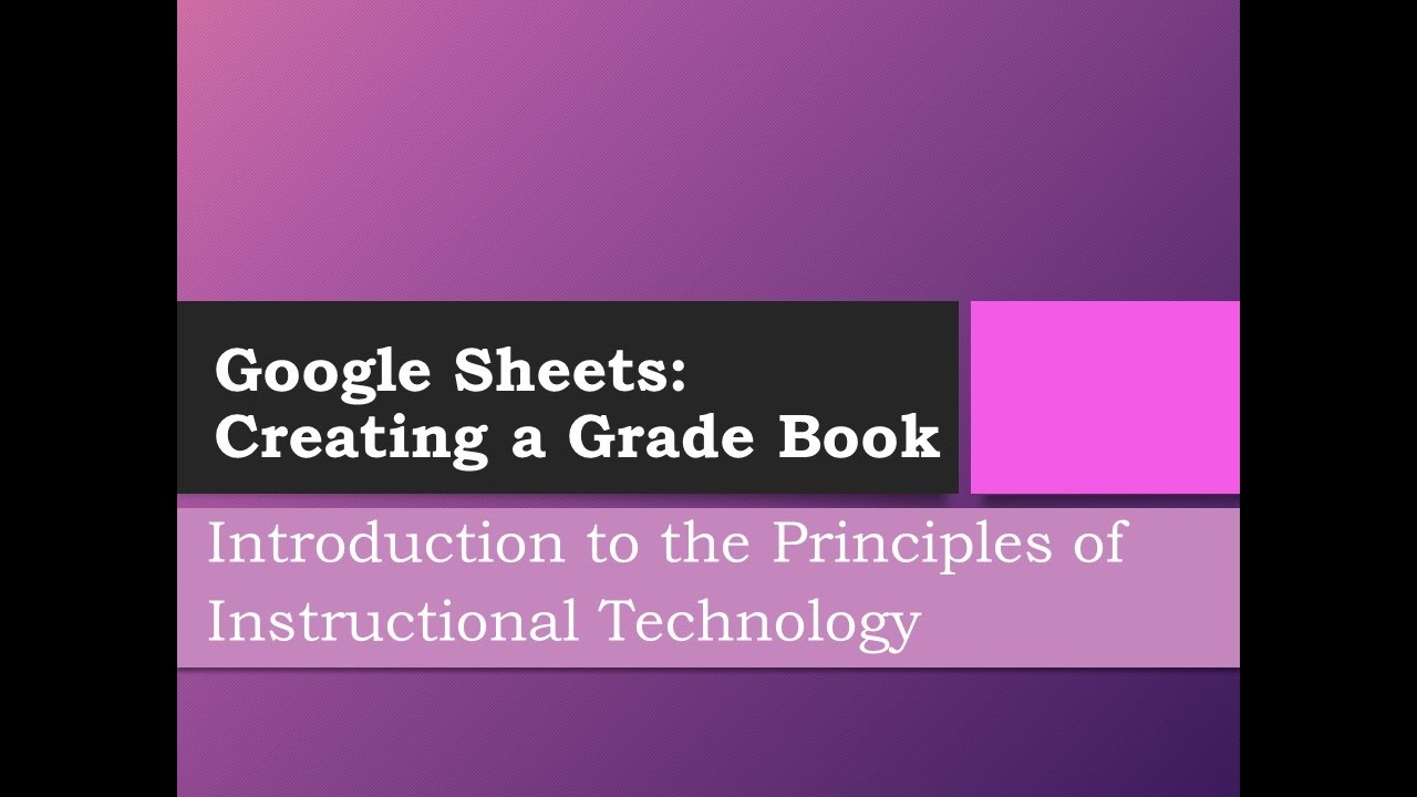 Google Sheets: Creating a Grade Book - YouTube