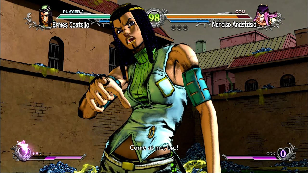 JJBA: ASBR 2025 05 18 Ermes Costello vs Narisco Anasui [Anastasia] (Single Battle) - YouTube