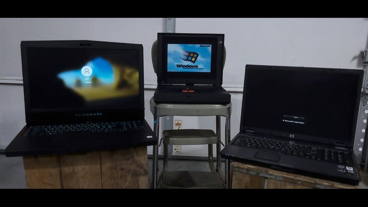 1997 vs 2007 vs 2017 High-End Laptop Startup Race - YouTube