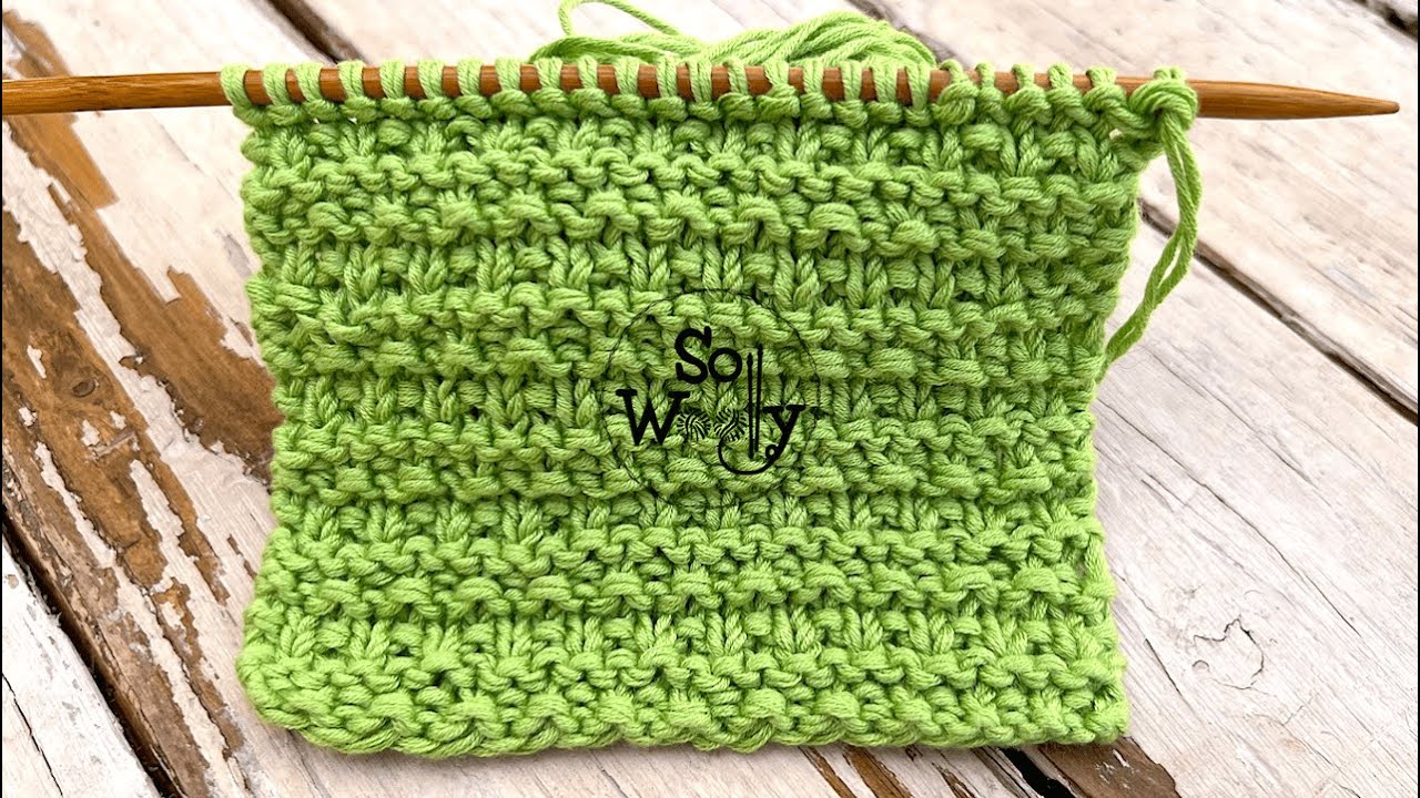 Easy Knit and Purl Stitch Pattern for Scarves (reversible, and lays ...