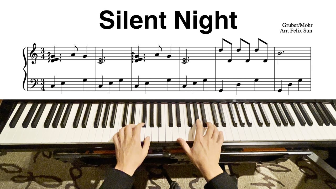 Silent Night (beautiful EASY piano solo) - YouTube