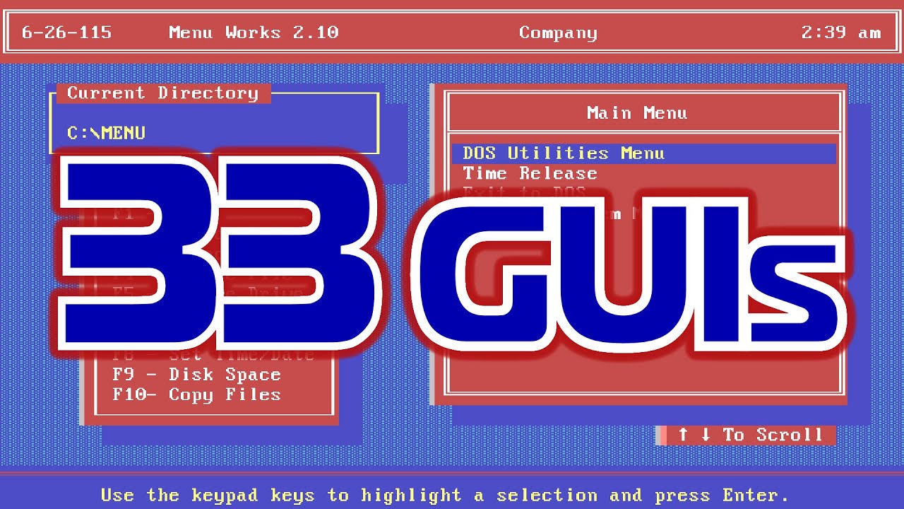ALL DOS GUIs in 10' - YouTube