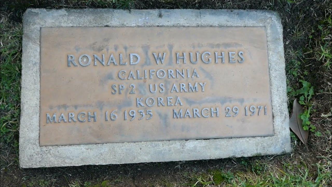 Ronald Hughes Grave Pierce Brothers Memorial Park Los Angeles California USA January 31, 2023 ...