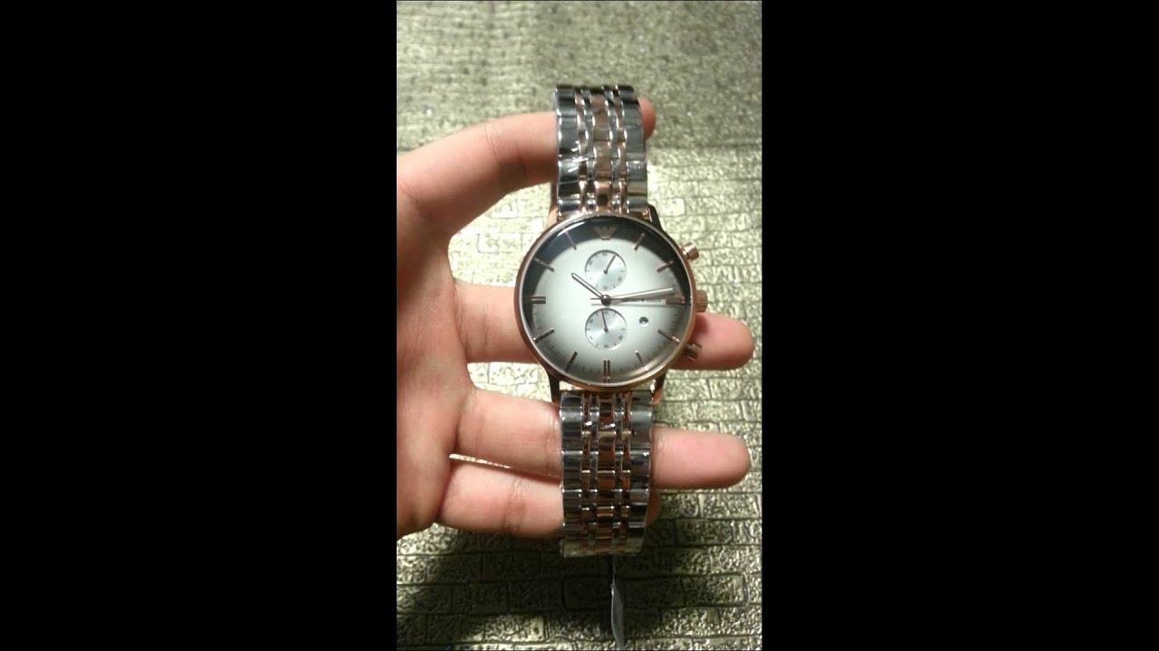 [번개장터] [정품] 알마니시계 AR1721 (다크골드) - YouTube