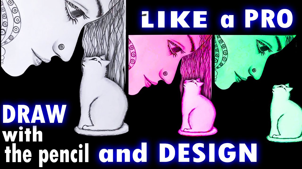 DRAW and DESIGN like a pro😱 /Draw and edit😍💚 - YouTube