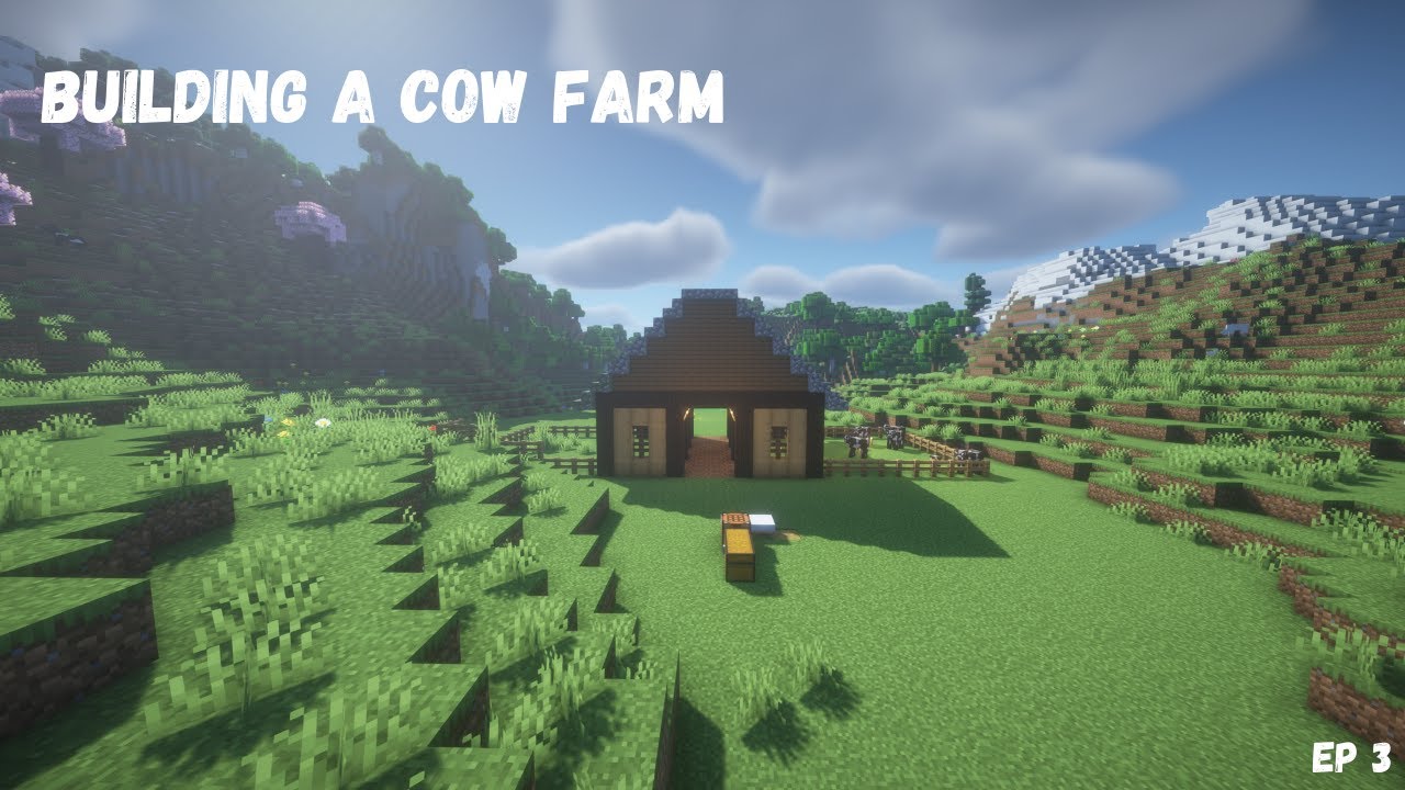 Building A Cow Farm in my forever world - YouTube