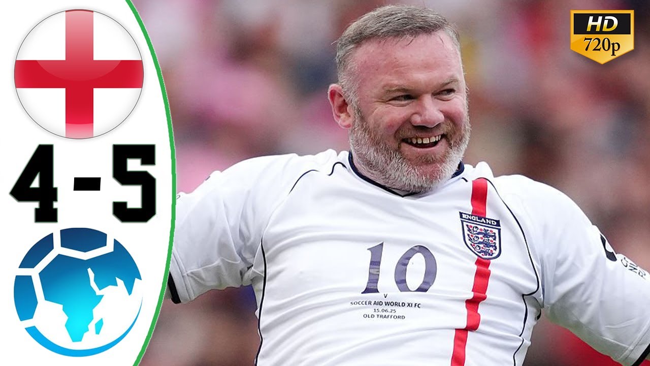 England XI vs World XI 4-5 All Goals & Highlights Soccer Aid 2025 - YouTube