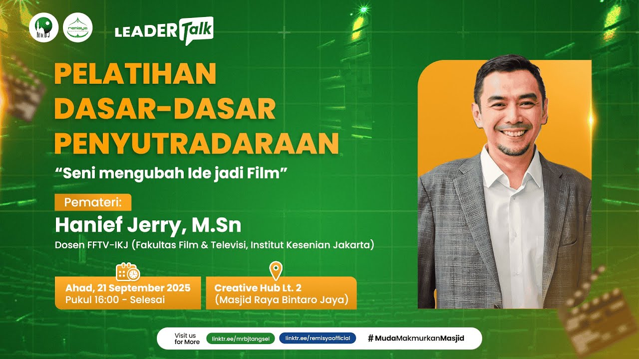 🔴LIVE | SENI MENGUBAH IDE MENJADI FILM | Hanief Jerry, M.Sn | MRBJ TV ...