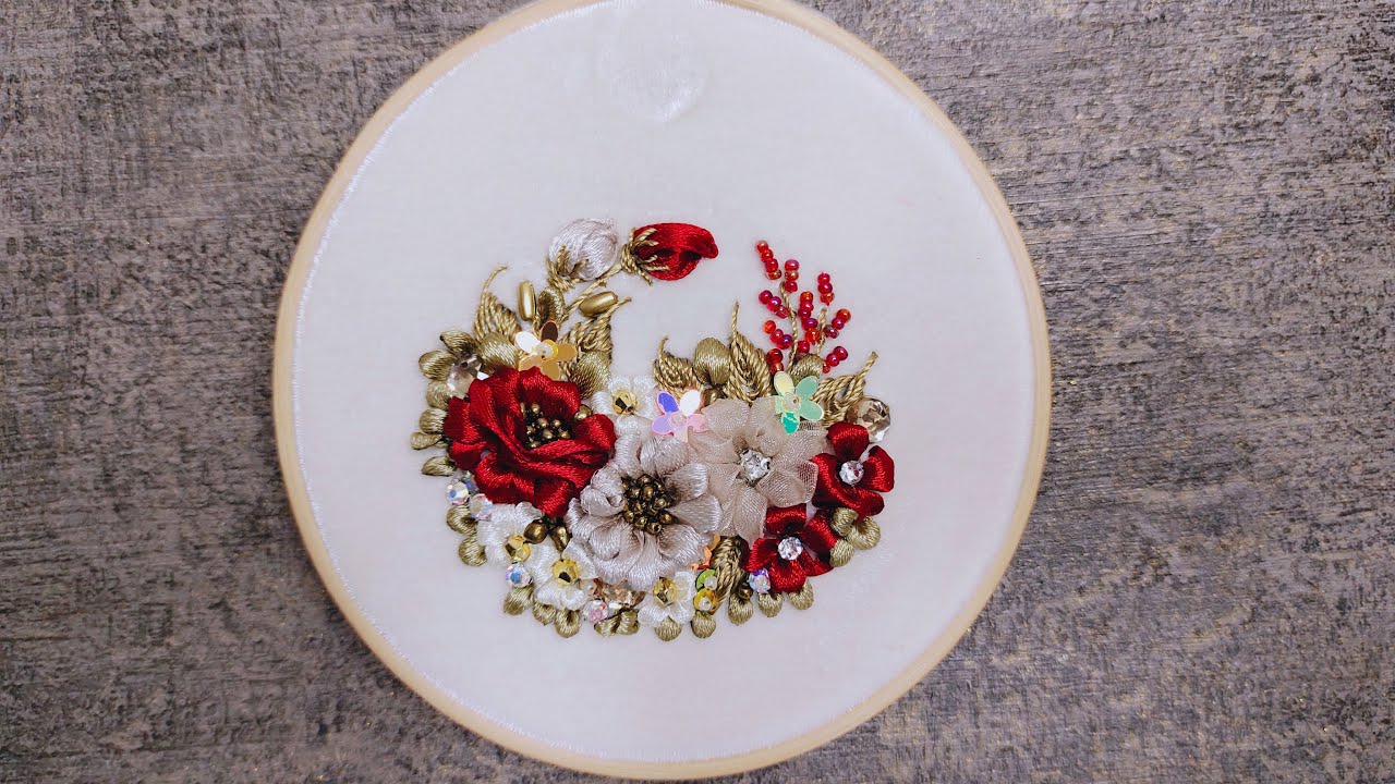 Fancy Hand Embroidery Design - Beautiful Brooch - Bros Cantik - Part 1 ...