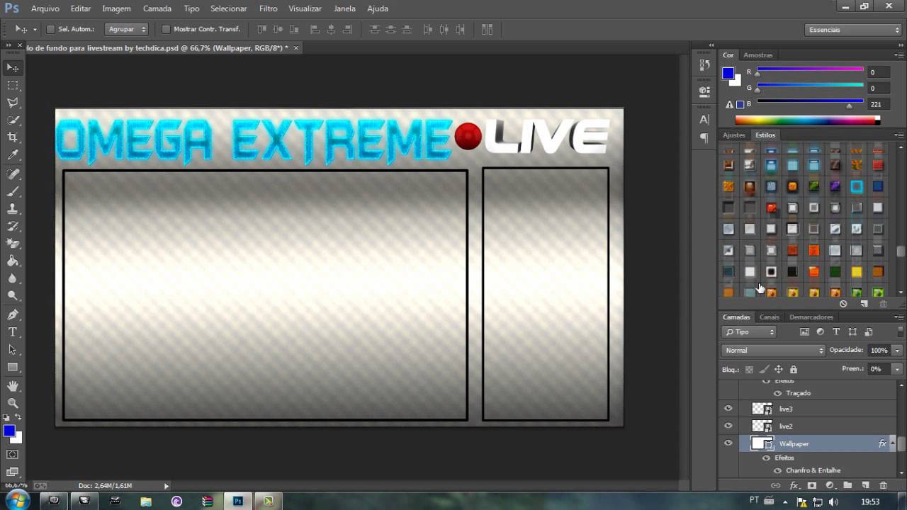 como criar um template de live - YouTube