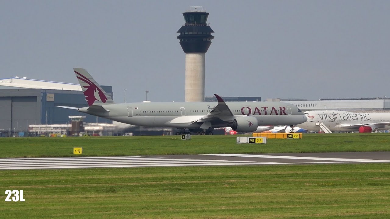 Qatar Airways A7-ALS Airbus A350-941 Flight QR28 Taxi And Takeoff ...