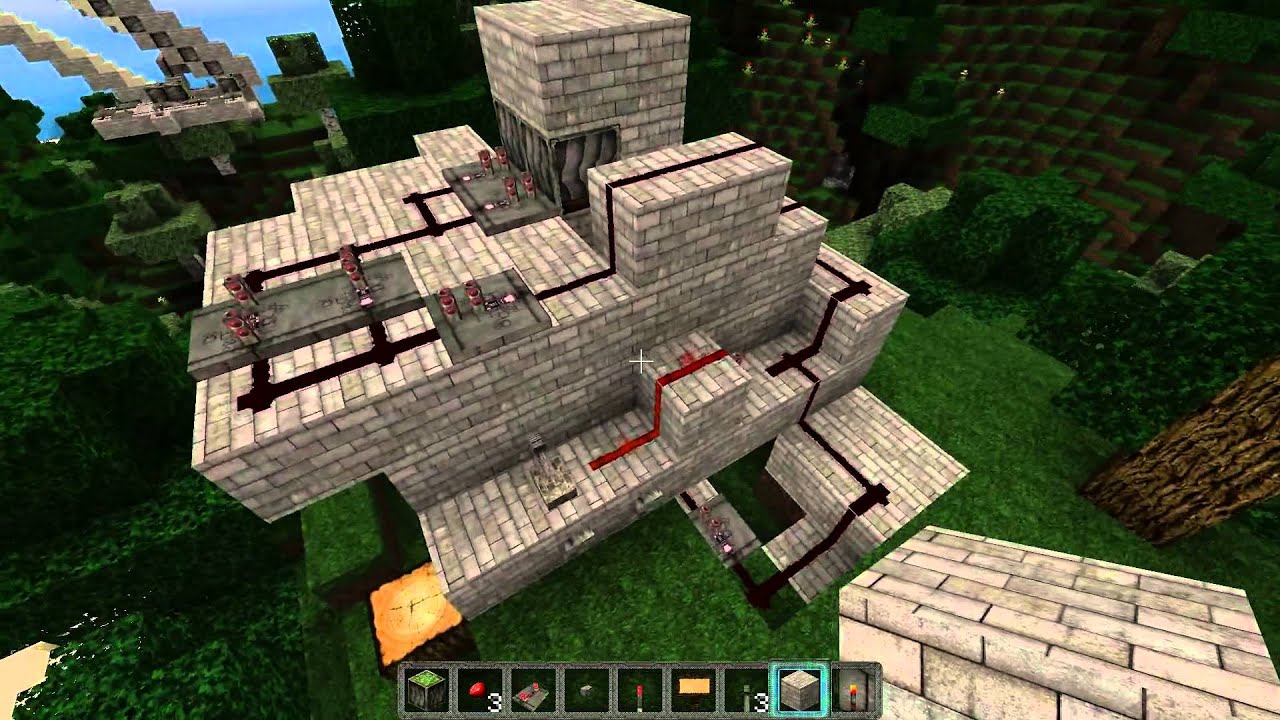 Minecraft - Hidden Entrance - Retracting Wall Design 1080p - YouTube