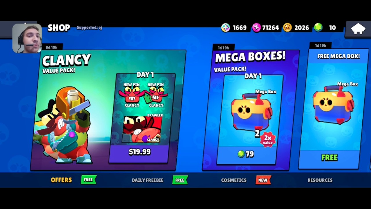 day 385 star drop opening🌟💧and daily bonus🎁 Classic Brawl event free ...