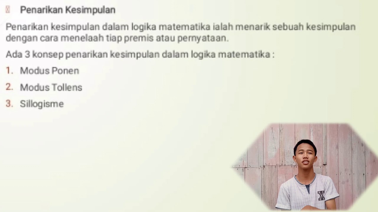 Pengertian penarikan kesimpulan logika matematika modus ponens, modus ...