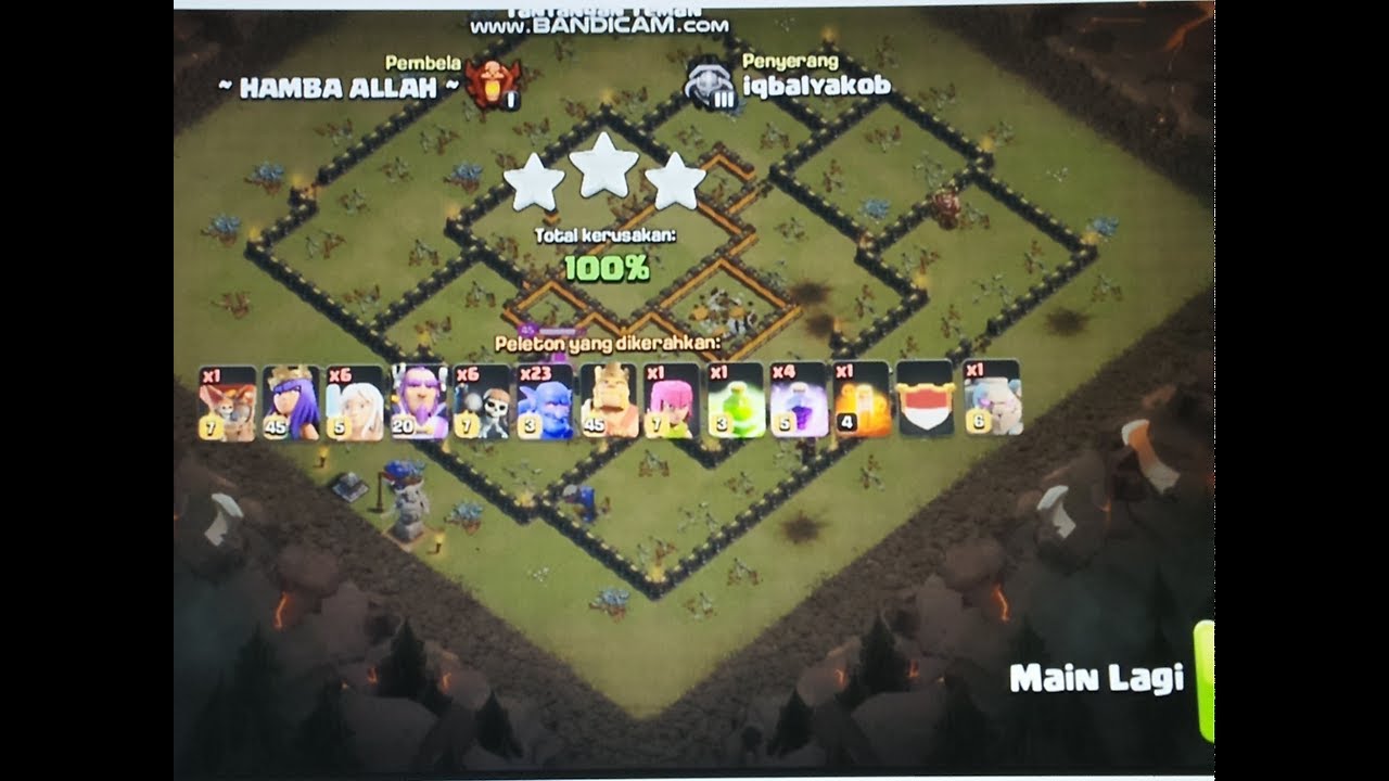 BASE KUAT COC 2017 AKHIRNYA RATA JUGA DENGAN CARA DAN KOMBINASI PASUKAN ...
