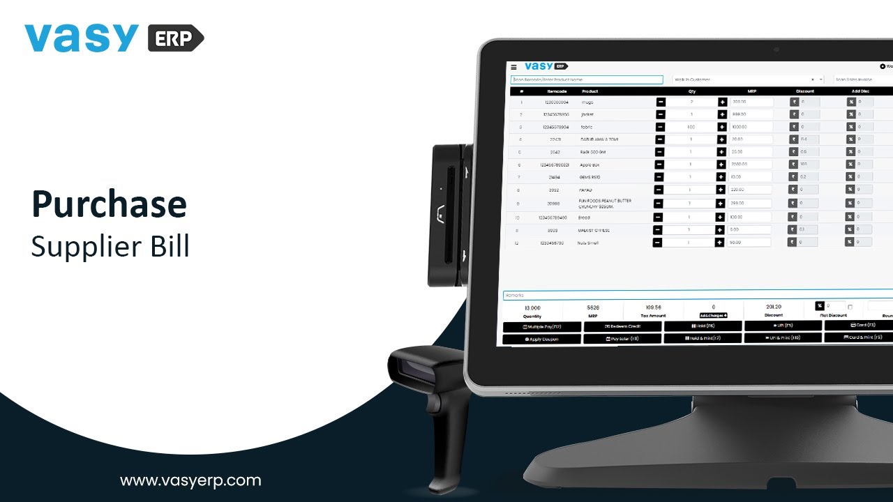 How to Manage Purchase Bill in ERP - Supplier Bill | VasyERP - YouTube