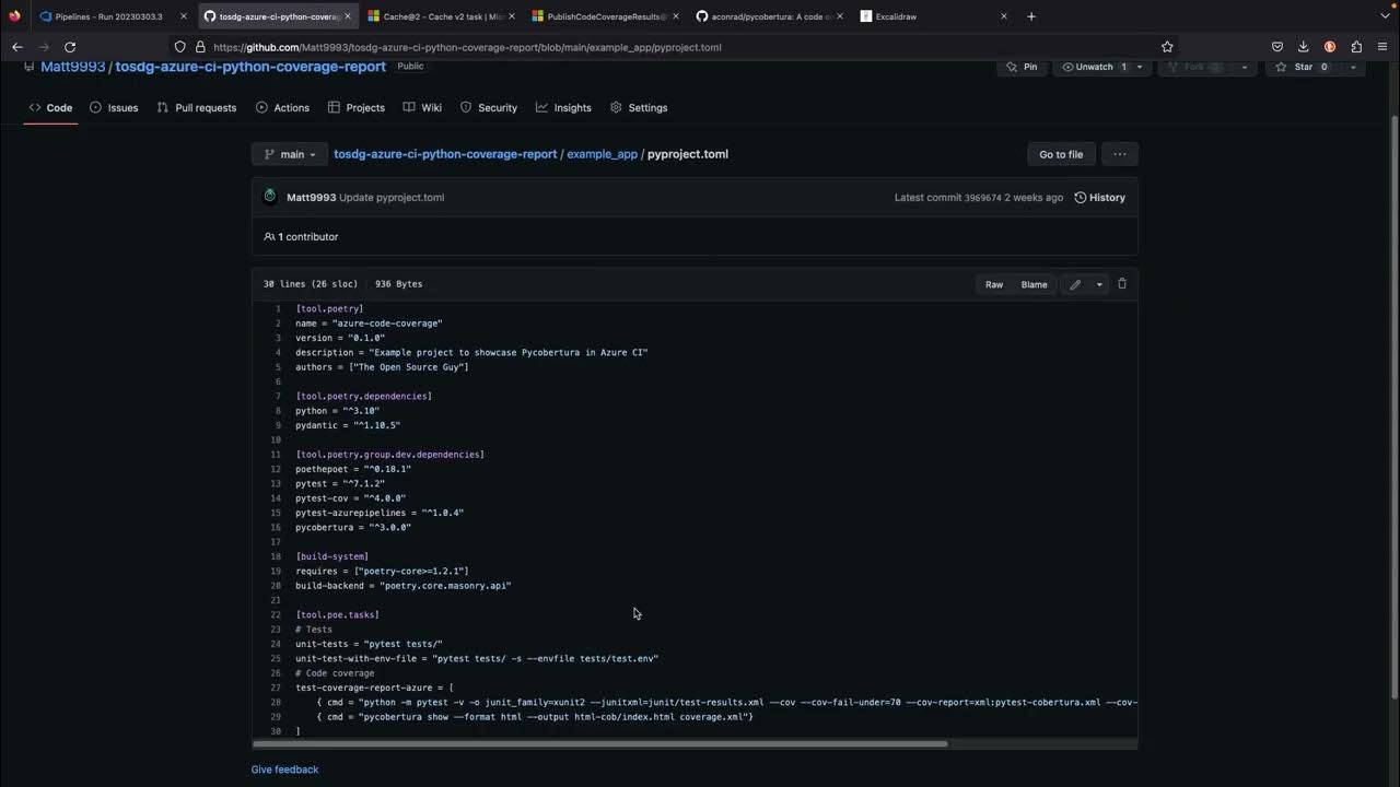 Python Coverage report with Azure DevOps CI pipeline - YouTube