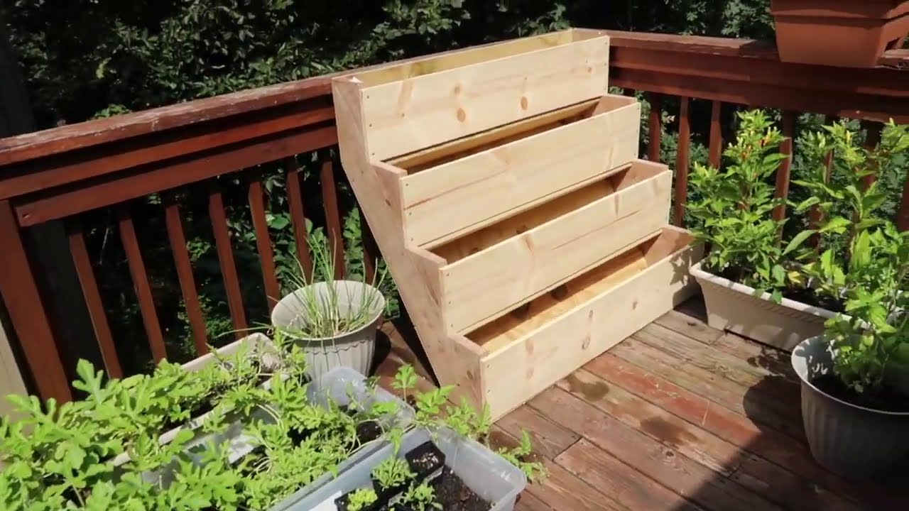 Stair Step Planter Box - YouTube
