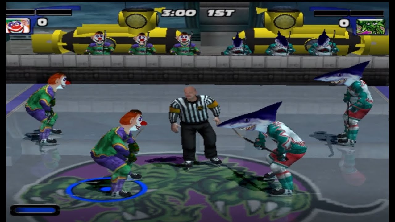 Clowns vs Scourge - NHL HITZ 2003 PS2 - YouTube