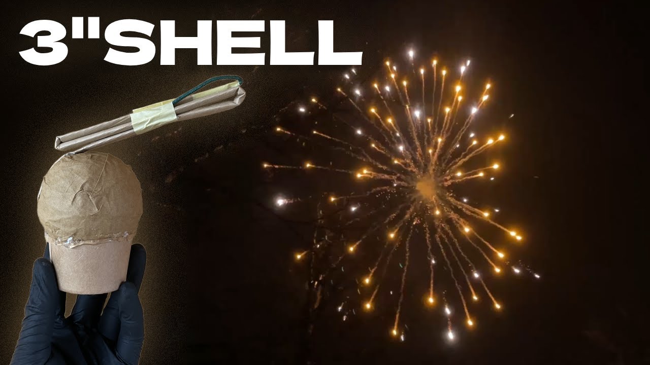 Making a 3Inch Orange and White Firework Shell - YouTube