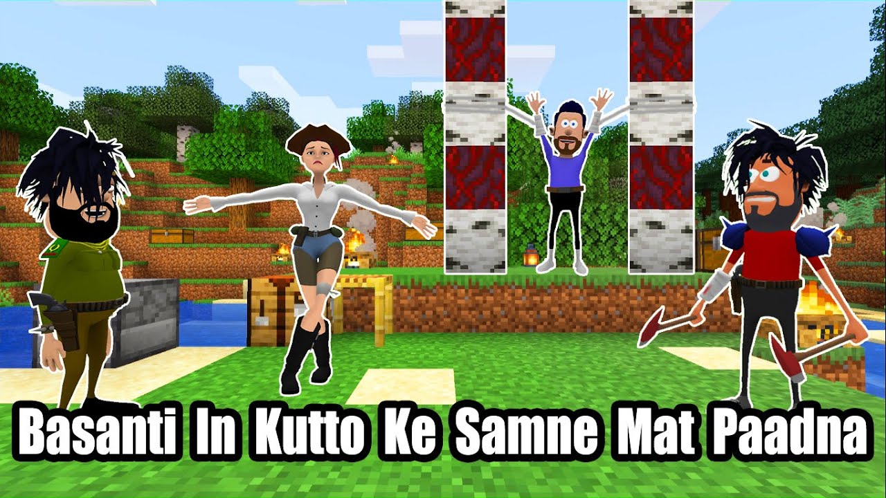 Basanti In Kutto Ke Samne Mat Paadna | Sholay Cartoon Spoof | Minecraft ...