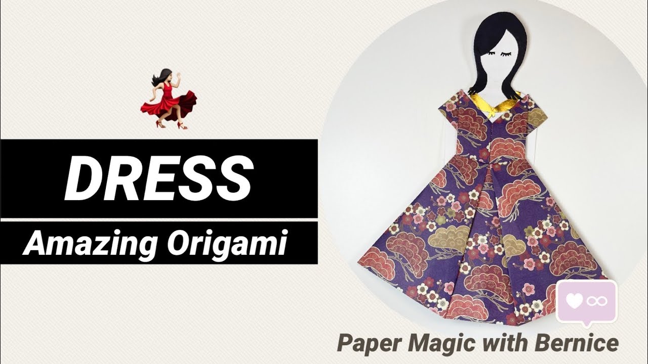 How to do an Origami Dress 💃 | Origami Dress DIY - YouTube