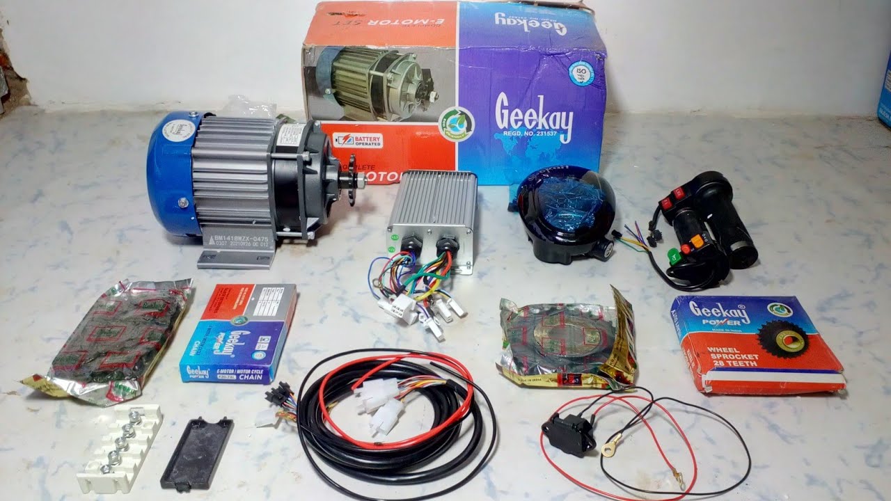 Geekay 48V 750W Powar Full Electric Moter Cycle kit GEEKAY Brand 48v ...