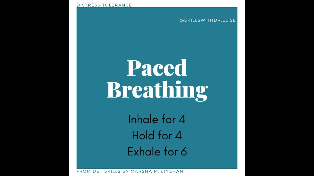 Paced Breathing - Inhale 4, Hold 4, Exhale 6 - YouTube