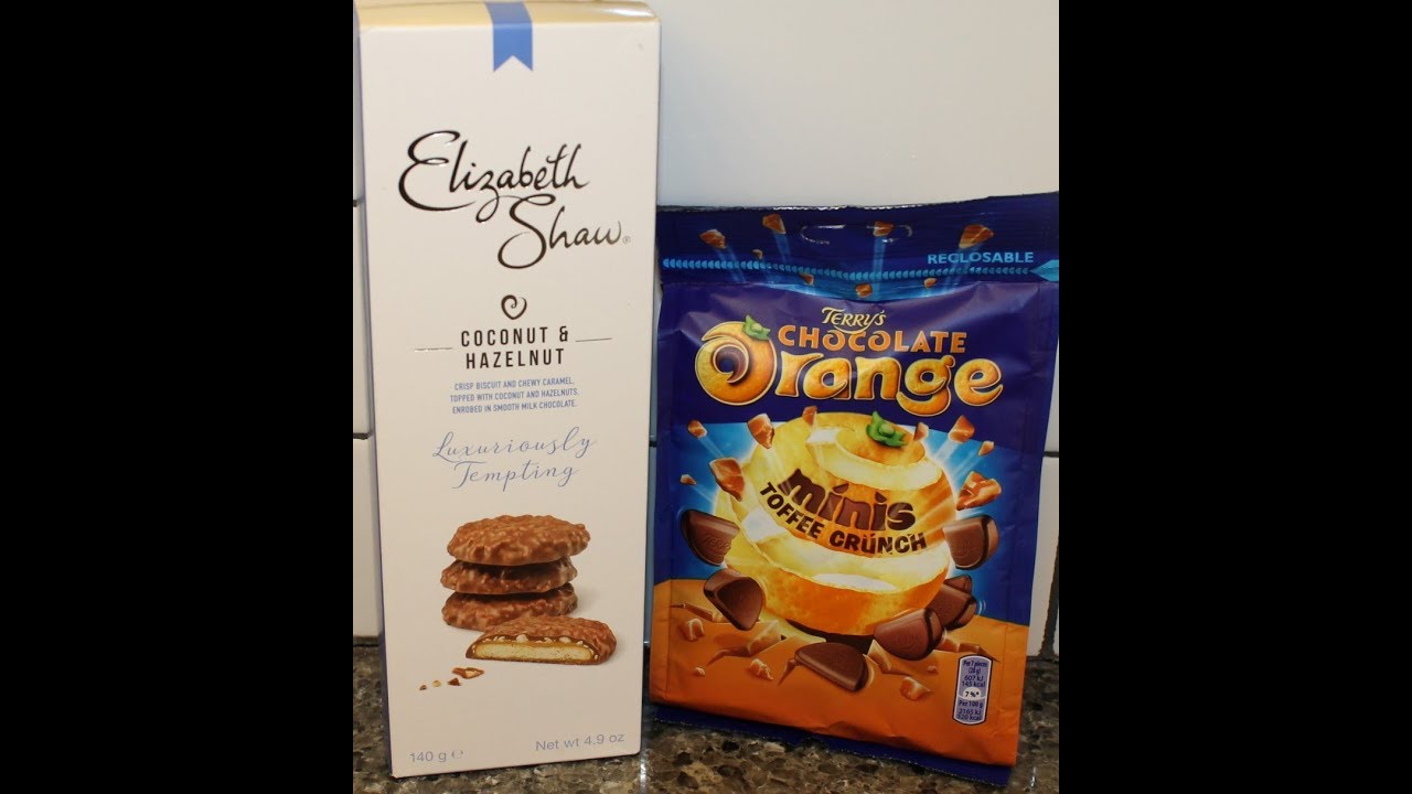 Elizabeth Shaw Coconut & Hazelnut Biscuits & Terry’s Chocolate Orange ...