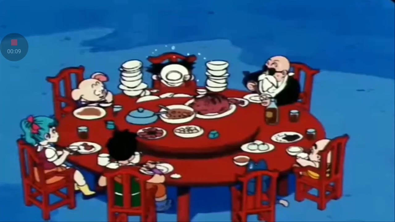 Kid Goku eating - YouTube