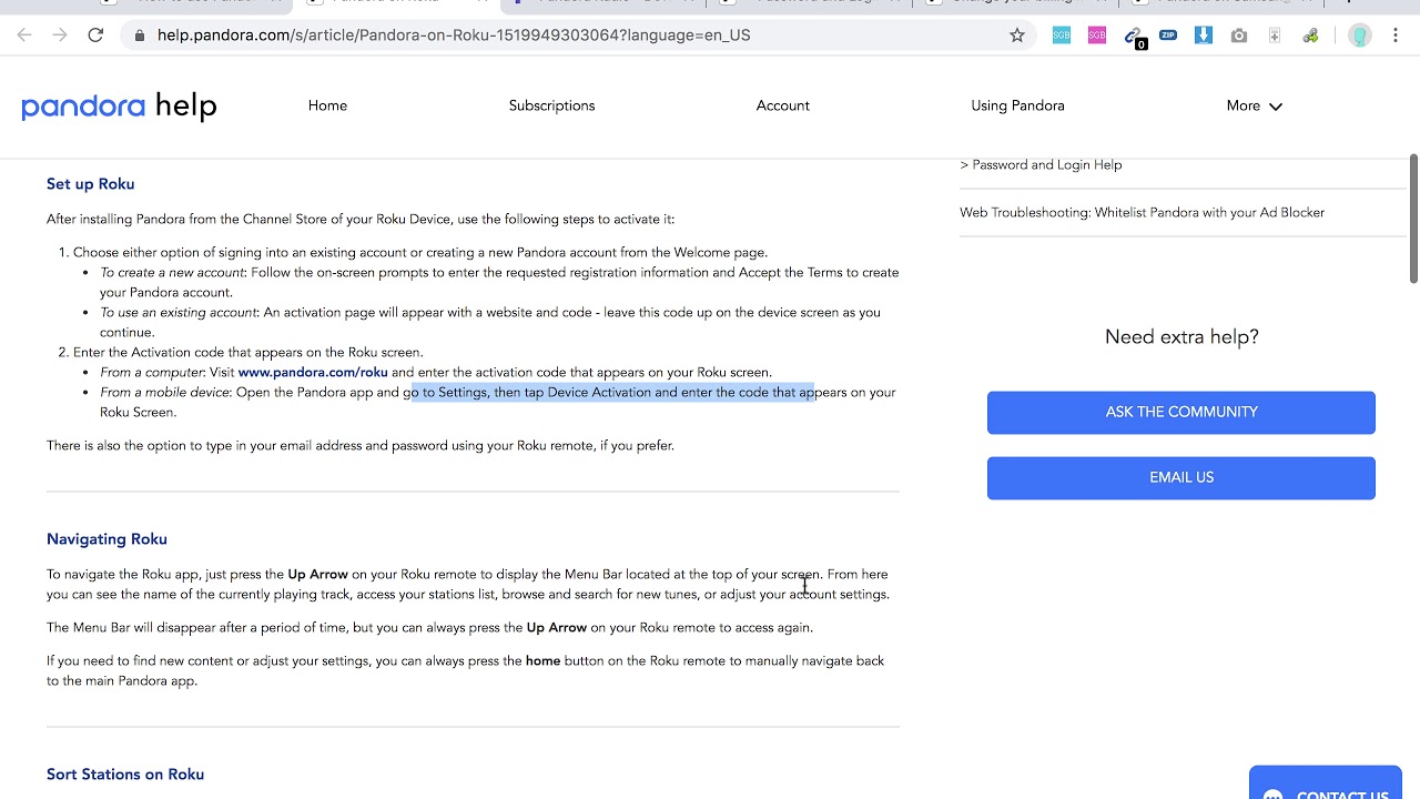 pandora.com/roku how to use Pandora on ROKU? - YouTube