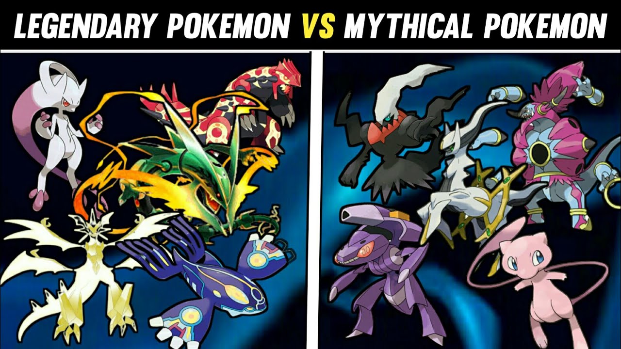 Legendary Pokemon Vs Mythical Pokemon Explained | - YouTube