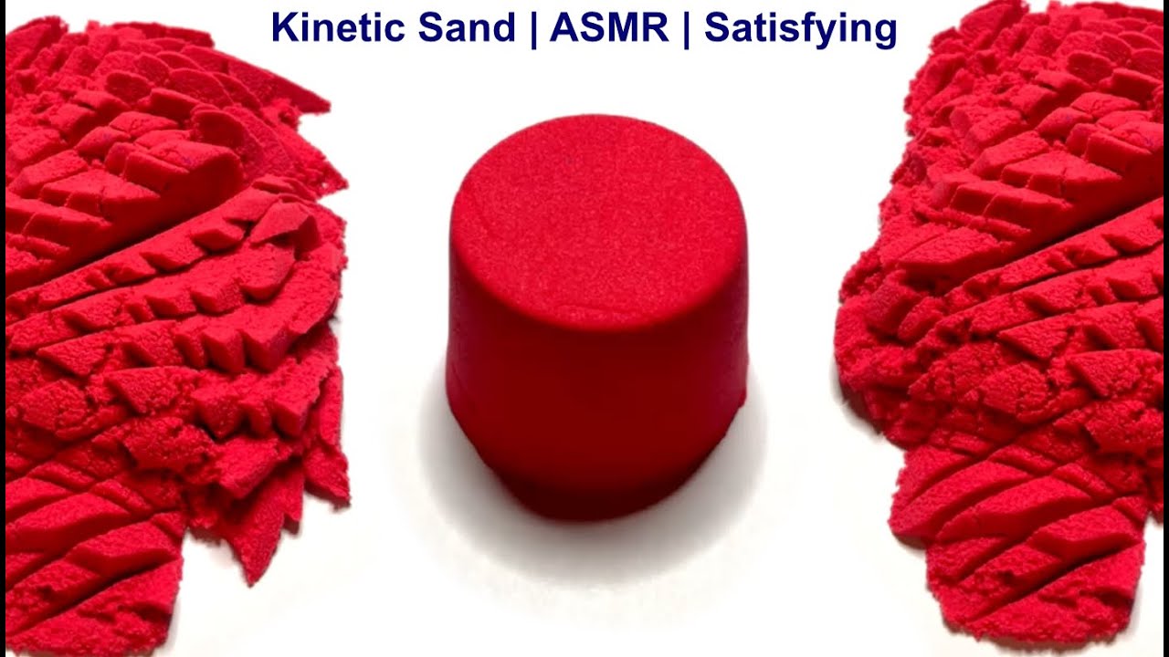 Kinetic Sand | ASMR | Satisfying | Red | Squish | Side - YouTube